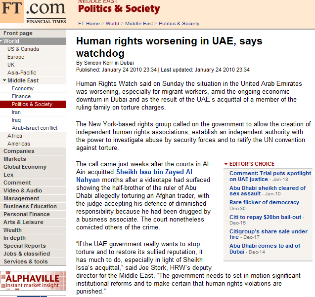 Human rights UAE – Sheikh Issa Al Nahyan « 7StarsDubai